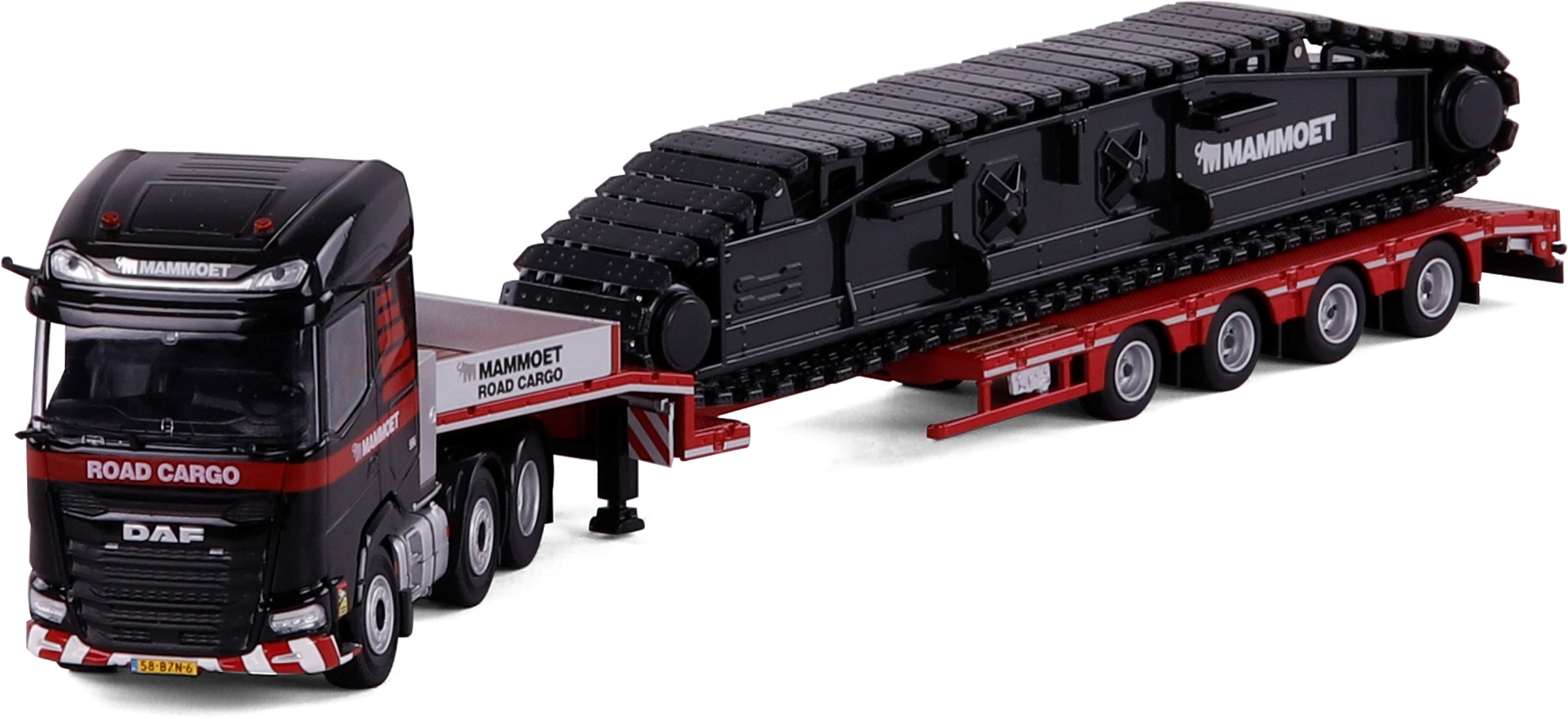 Mammoet DAF XG 6x2 with 4 axle Faymonville lowloader + crawler ...