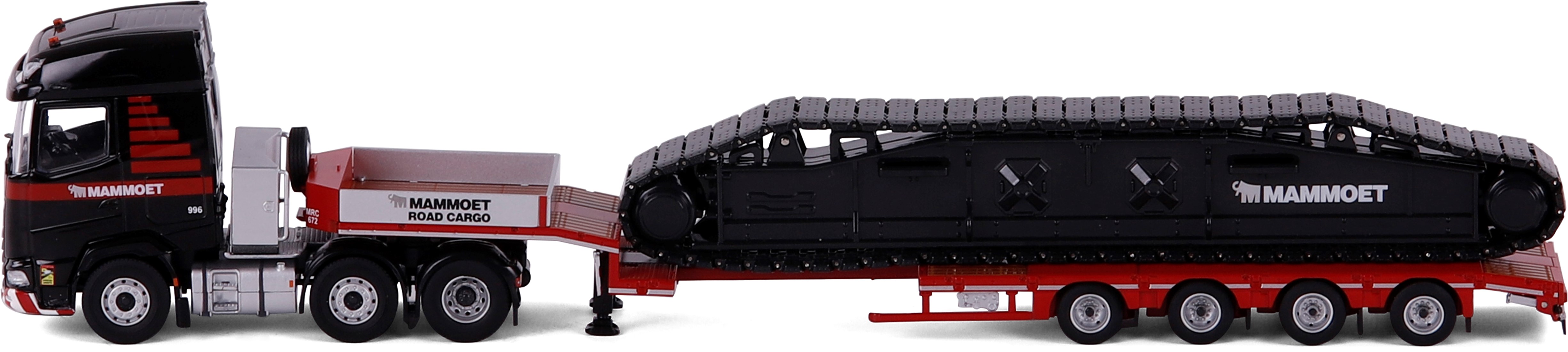 Mammoet DAF XG 6x2 with 4 axle Faymonville lowloader + crawler ...